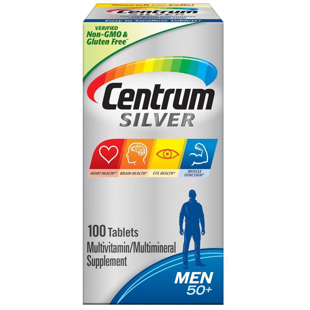 Centrum Silver Multivitamin for Men 50 Plus, Multivitamin/Multimineral ...