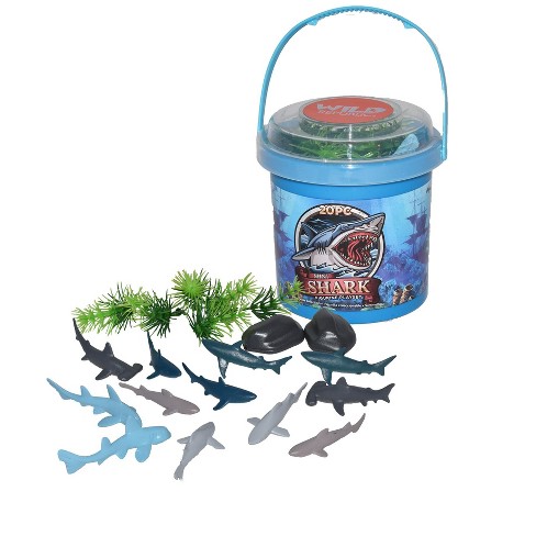Wild Republic Bucket Mini Shark Figurines, 20 Pieces : Target