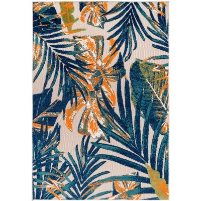 World Rug Gallery Floral Leaves Indoor/outdoor Area Rug - Multi 7'10" X ...