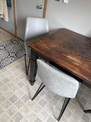 2pk Bowden Faux Leather Dining Chairs With Black Legs Caramel ...