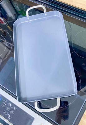 Calphalon Ceramic Double Griddle Silver Ash: Nonstick Double Burner ...