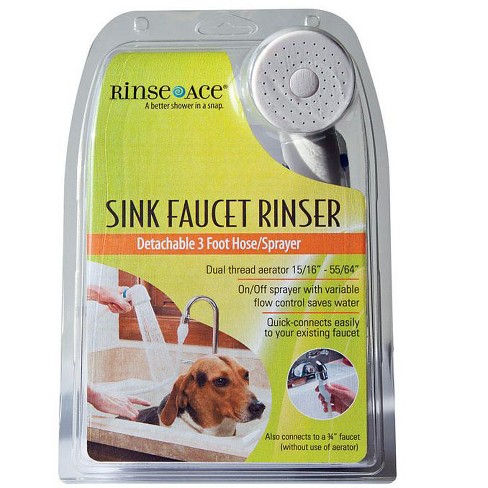 Rinse Ace Chrome Metal Sink Faucet Rinser : Target