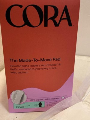 Cora Made-to-move Super Pads With Wings Organic Cotton Topsheet Ultra ...