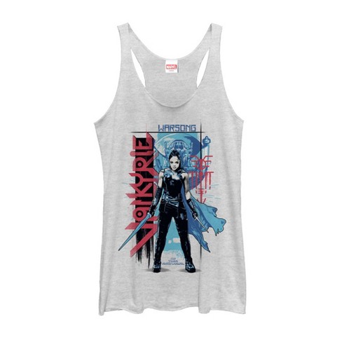 Women's Marvel Thor: Ragnarok Valkyrie Warsong Racerback Tank Top ...