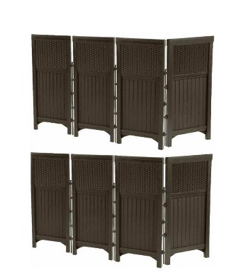 Suncast Fsw4423 Backyard And Patio Screen Fence, Java (2 Pack) : Target