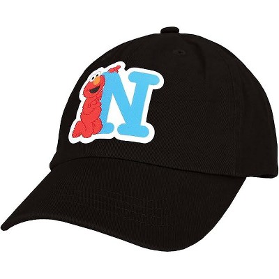 Sesame Street Elmo Kids Toddler Cap with Initial (N) Black, Toddler ...