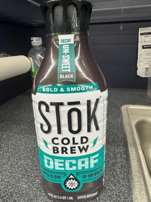 Stok Decaf Unsweetened Cold Brew Coffee - 48 Fl Oz : Target