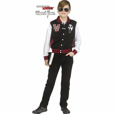 Kids Scream Scream Team Varsity Jacket with Ghostface Costume - Medium ...