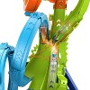 Hot Wheels Action 4-loop Crash Out Track Set With Motorized Booster And ...