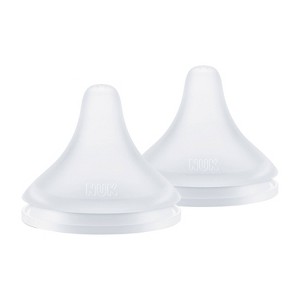 NUK Perfect Match Silicone Bottle Nipples Slow Flow - Clear - 2pk : Target