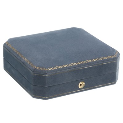 Unique Bargains Velvet Soft Touch Gift Display Jewelry Box Lake Blue ...