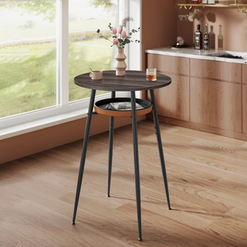 Vasagle Ekho Collection - Bar Table With Storage, Round High Pub Table ...