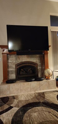 Mount-it! Height Adjustable Fireplace Tv Mount, Above Fireplace Pull ...