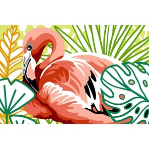 Seg de Paris Needlepoint canvas for halfstitch without yarn Flamingo ...