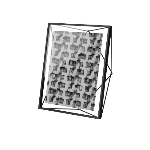 8"x10" Umbra Prisma Picture Frame Black: Modern Steel Design, Wall Or ...