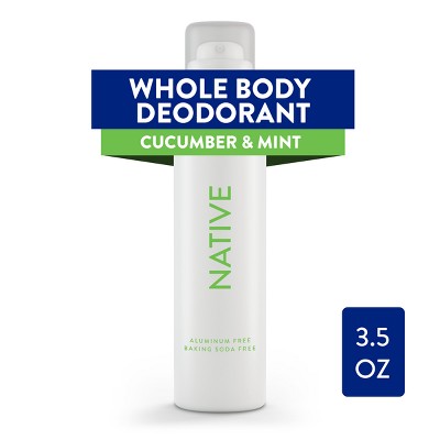 Native Deodorant & Body Spray - Cucumber & Mint - Aluminum Free - 3.5 ...