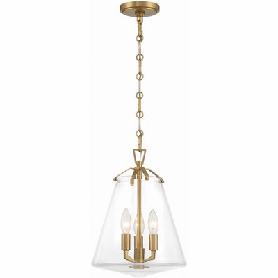 Crystorama Lighting Voss 3 - Light Chandelier In Luxe Gold : Target