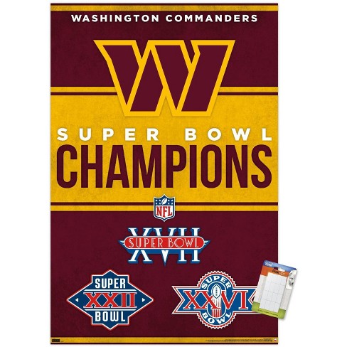 Trends International Nfl Washington Commanders - Champions 23 Unframed ...