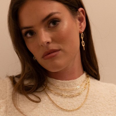 sanctuaire Flat Chain Link Necklace Silver : Target