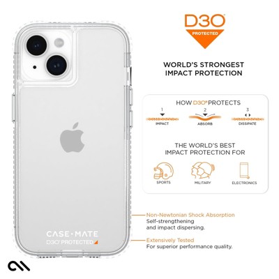 Case-Mate Apple iPhone 15 Series D3O Tough Grip Case : Target