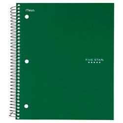 College Ruled Orange 1 Subject Flexible Plastic Cover Spiral Notebook ...