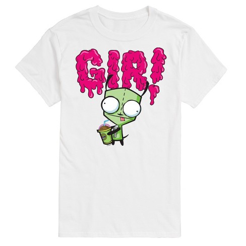 Invader Zim Gir Short Sleeve Graphic T-shirt - White - 1x Big And Tall ...