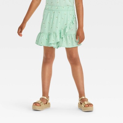 Girls' Woven Performance Pleated Uniform Skort - Cat & Jack™ Khaki Xs ...