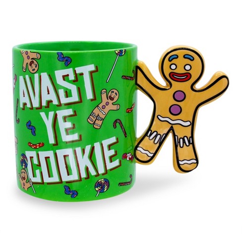 Silver Buffalo Shrek Gingerbread Man "avast Ye Cookie" Ceramic Mug With ...