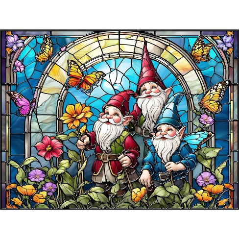 Sunsout Stained Glass Gnomes 300 Pc Jigsaw Puzzle 71864 : Target