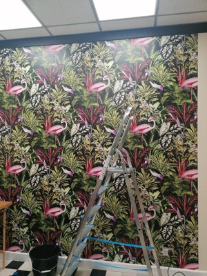 Midnight Tropic Green Tropical Paste The Wall Wallpaper : Target