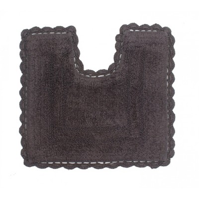 20"x20" Casual Elegence Collection Gray Cotton Reversible Tufted Bath ...