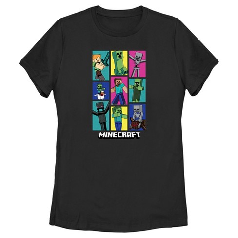 Women's Minecraft Boxed Mobs T-shirt : Target