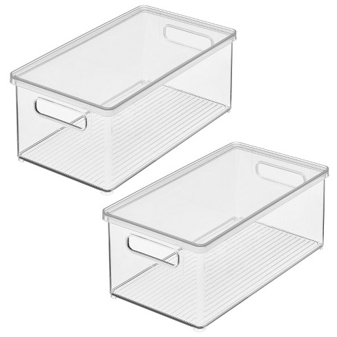 Mdesign Plastic Kitchen Food Storage Bin With Lid : Target