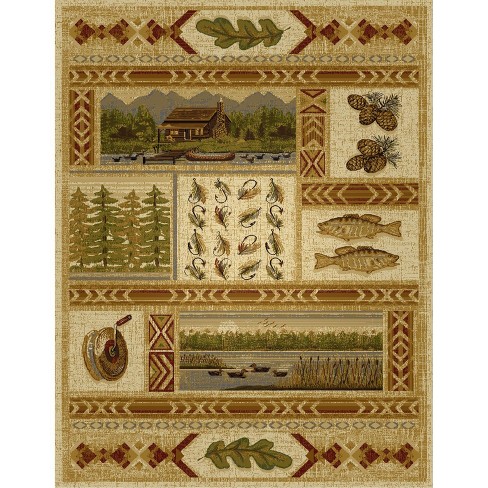 Andmakers Woodland Rustic Lodge Area Rug : Target