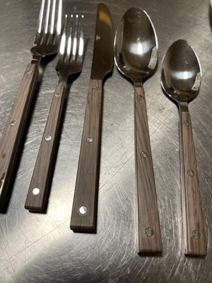 20pc Stainless Steel Burlington Silverware Set Cream - Threshold ...