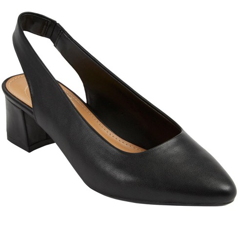 Comfortview Women's Wide Width The Mea Slingback - 7 1/2 M, Black : Target