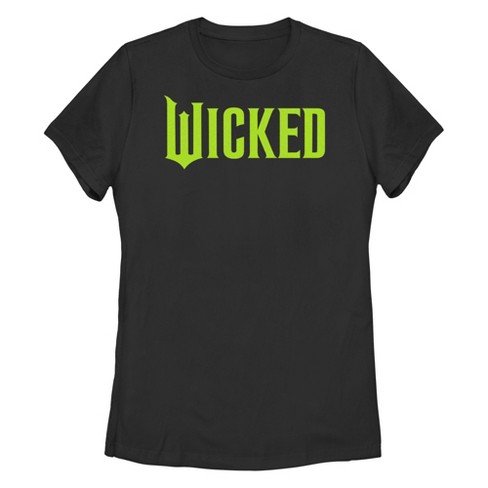 Women's Wicked Official Logo T-shirt - Black Neon Logo - Small : Target