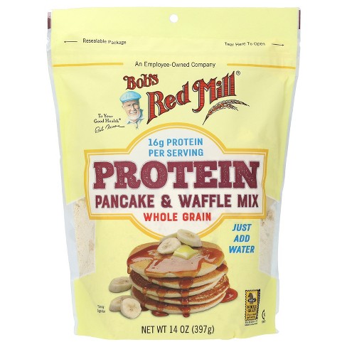 Protein Pancake & Waffle Mix, Whole Grain, 14 Oz (397 G) : Target