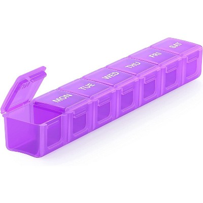 Sukuos Xl Pill Box, Case W/clear Lid, Arthritis-friendly, Bpa-free ...