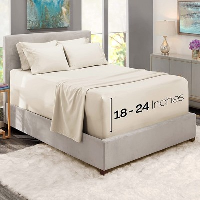 Nestl Extra Deep Pocket 6 Piece Sheet Sets, Full Size Sheets ...