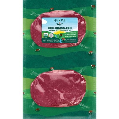 Verde Farms Organic Grassfed Sirloin - 12oz : Target