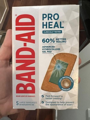 Band-aid Brand Pro Heal Adhesive Bandages With Hydrocolloid Gel Pads ...