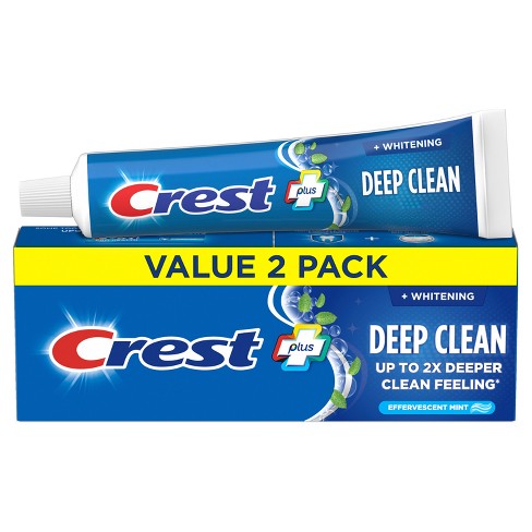 Crest + Deep Clean Complete Whitening Toothpaste, Effervescent Mint - 5 ...