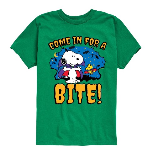 Peanuts Snoopy Come In For A Bite Short Sleeve Graphic T-shirt - Kelly ...