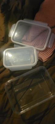 6pc (set Of 3) Tritan Plastic Rectangle Food Storage Container Set ...