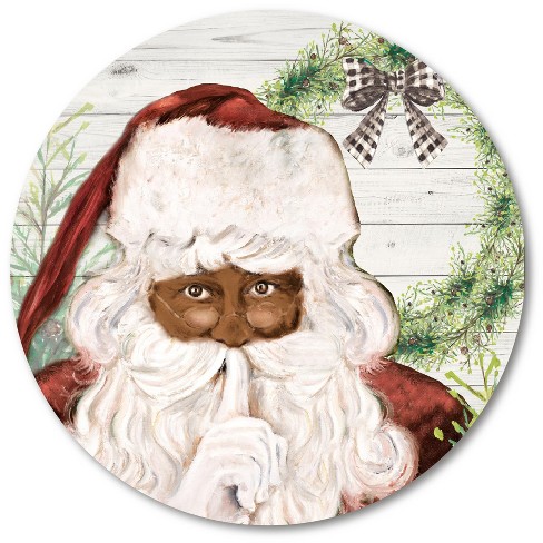 Here Comes Santa Circular Wood Dècor : Target