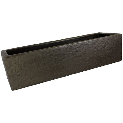 Emsco Window Trough Rectangular Outdoor Planter Box Bronze 10"x30"x7.5 ...