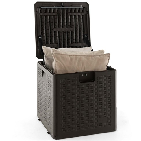 Costway 28 Gallon Patio Deck Box Outdoor Waterproof Storage Container ...