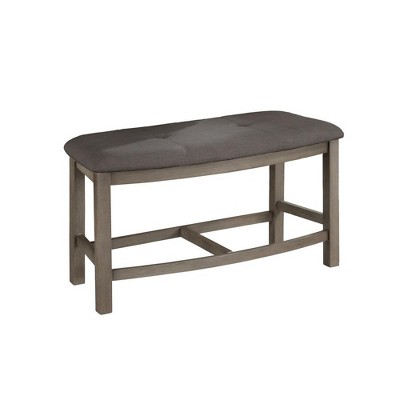 Gray Linen Fabric Counter Height Dining Bench : Target