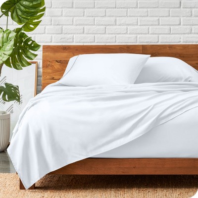 Full Xl White 4 Piece Ultra-soft Double Brushed Sheet Set By Bare Home ...
